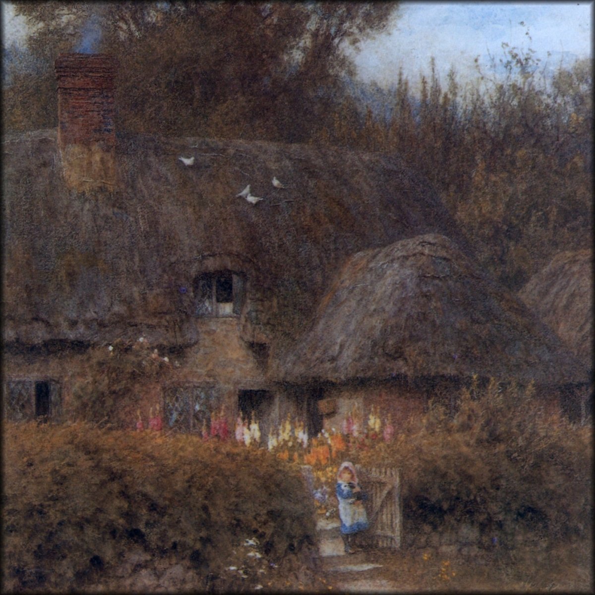 Helen Allingham (1848-1926) - At the Cottage Gate