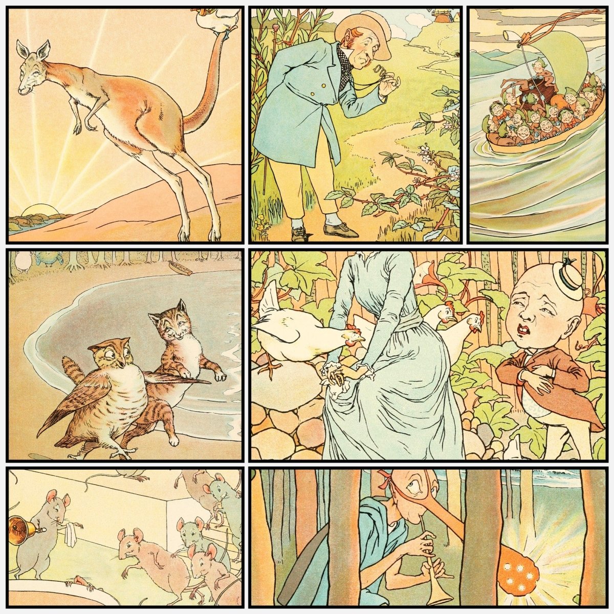 The Jumblies 1910 - L. Leslie Brooke - 7 images