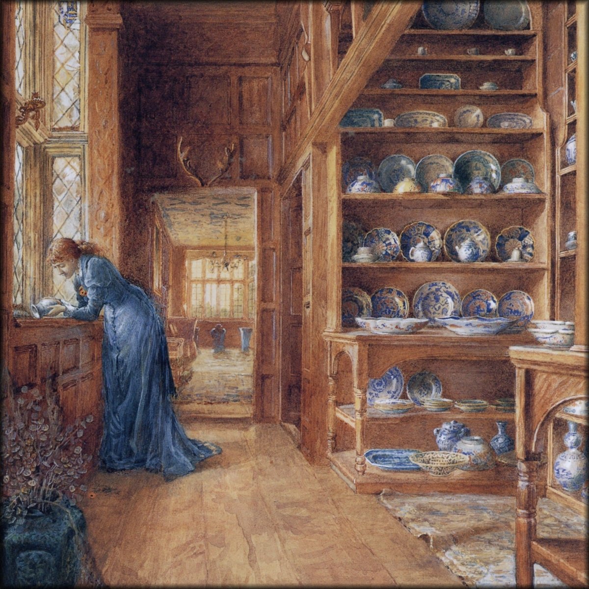 Ellen Louise Clacy (1853-1916) - Marigolds, The China Closet, Knole c.1880