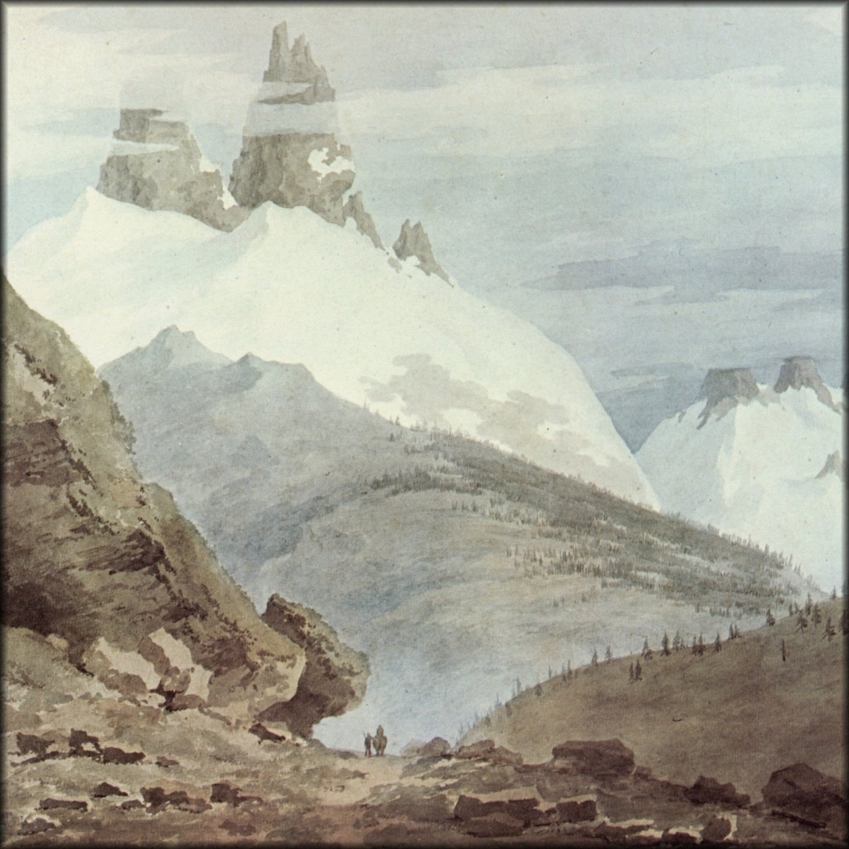 John Robert Cozens (1752-1797) - The Aiguille Verte c.1780