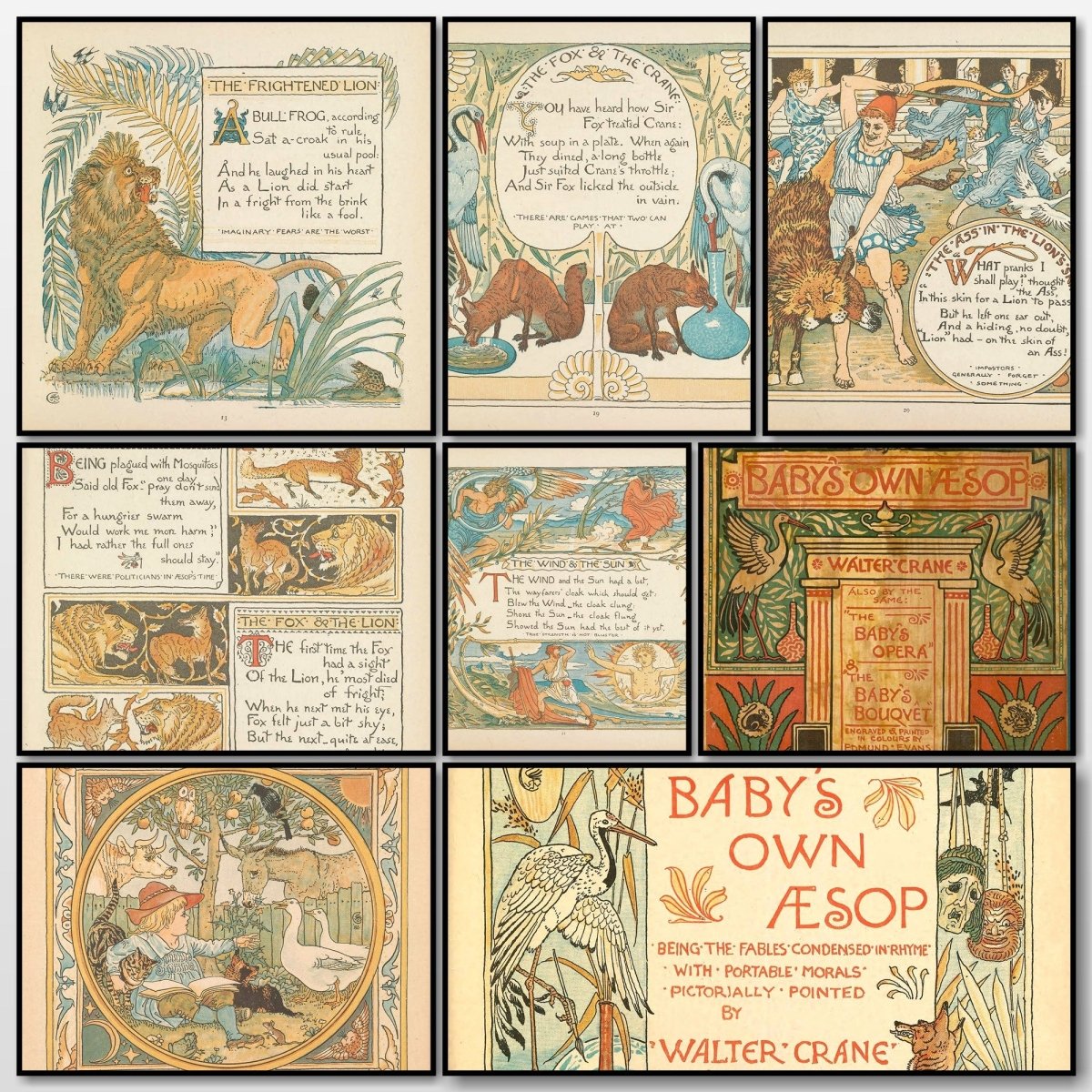 The Baby's Own Aesop, 1887 - Walter Crane (1845-1915) - 60 images