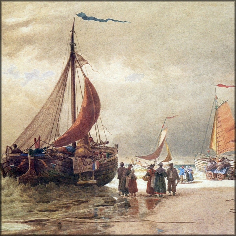 William Edwards Croxford (1852-1926) - Dutch Fishing Boats ...
