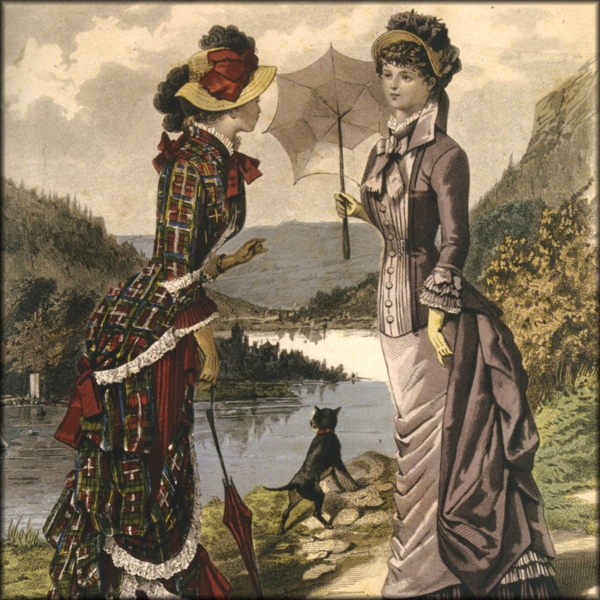 Jules David (1808-1892) - Bustle & drapes fashion c.1880