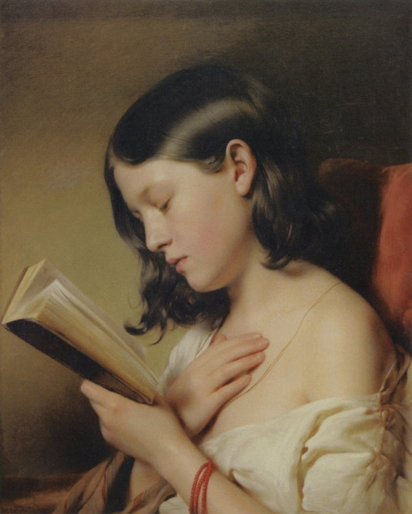 Franz Eybl (1806-1880) - Girl Reading 1850