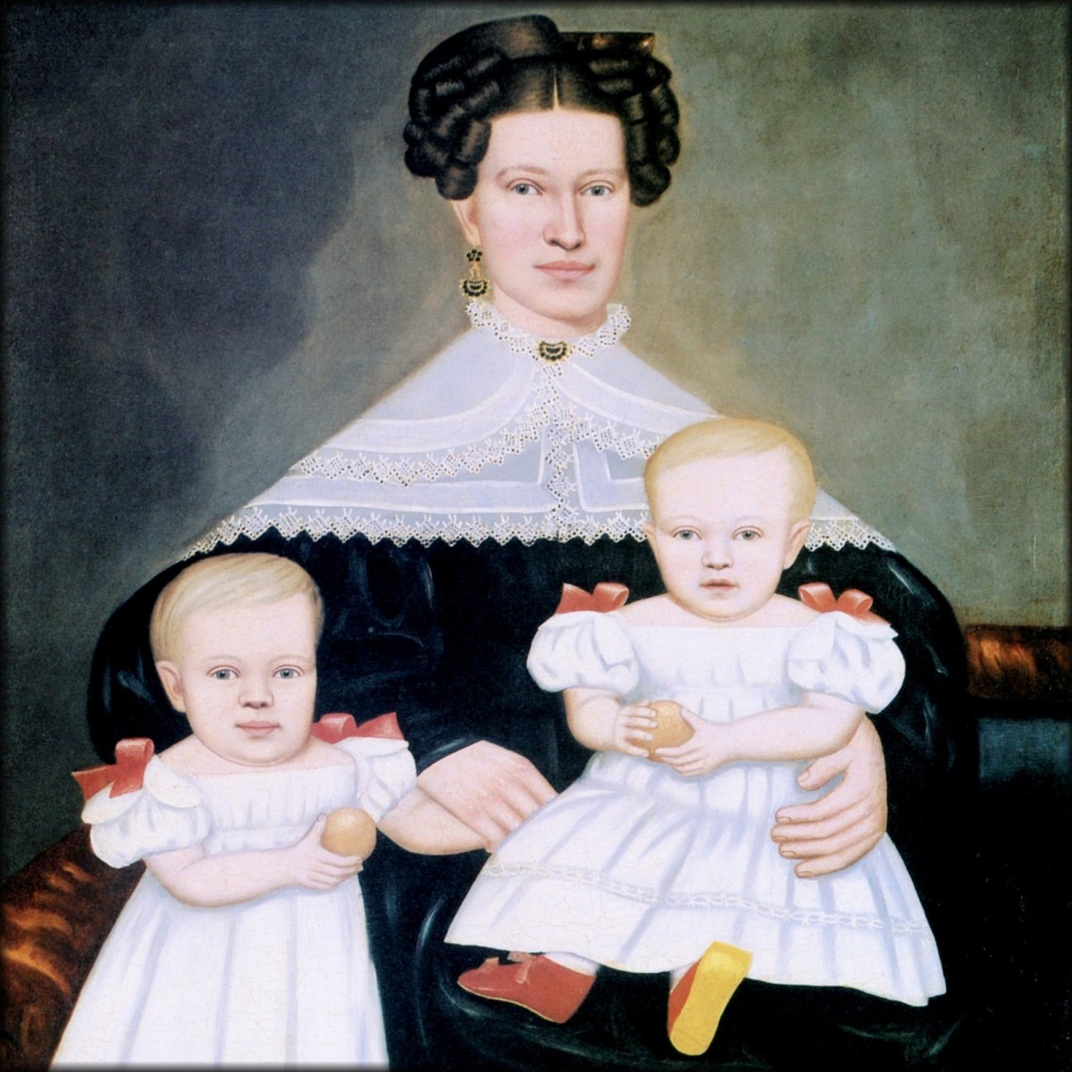 Erastus Salisbury Field (1805-1900) - Mrs Paul Smith Palmer & her Twins ...