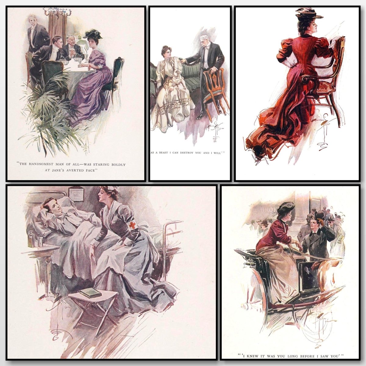 Jane Cable 1906 - Harrison Fisher - 5 images