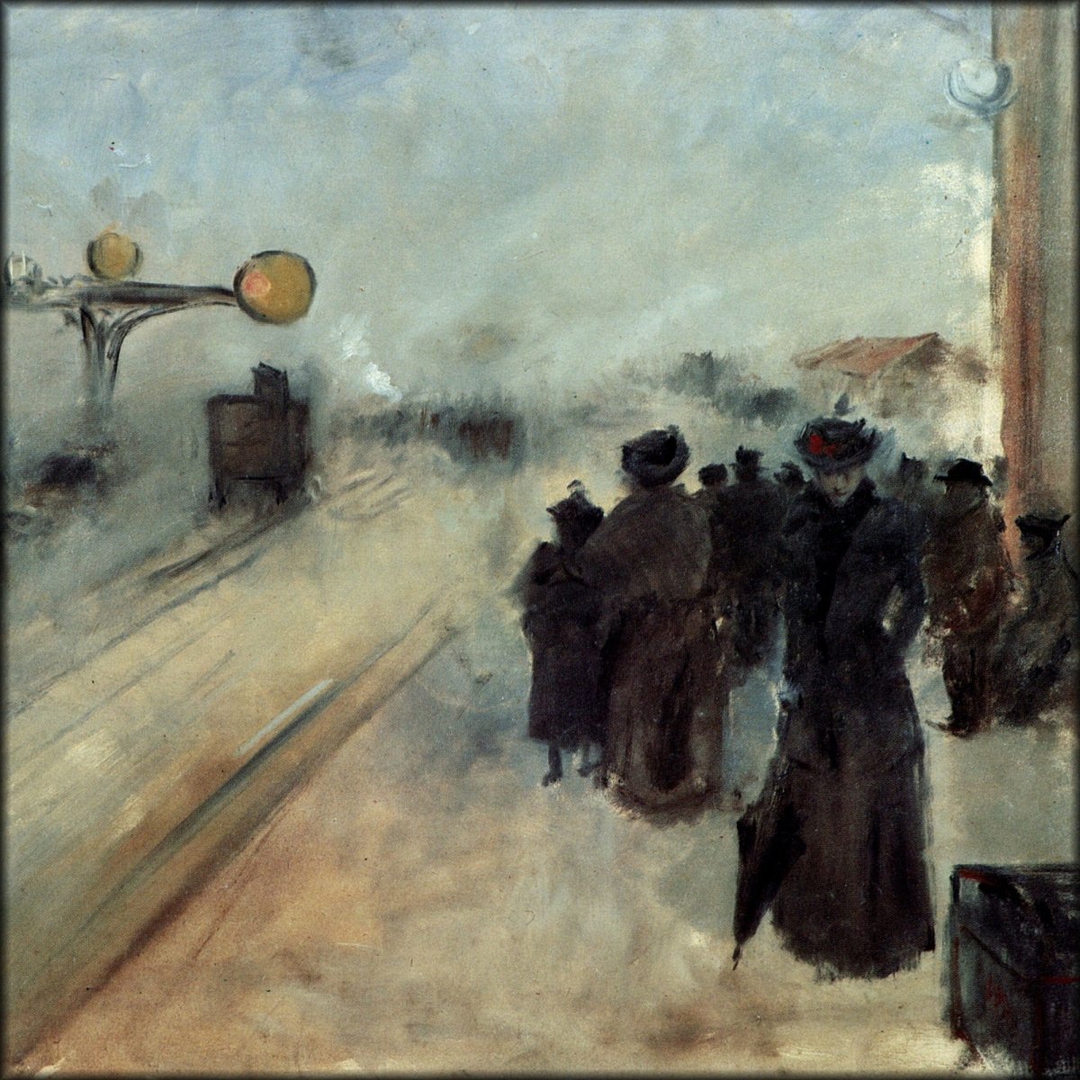 Jean-Louis Forain (1852-1931) - Study of fog in a station c.1884