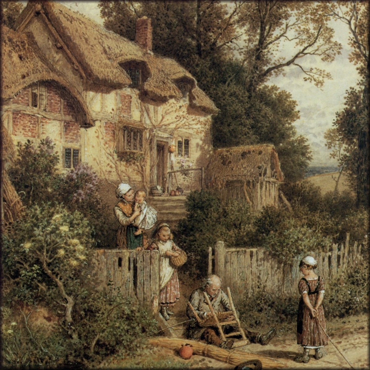 Myles Birket Foster (1825-1899) - The Chair Mender