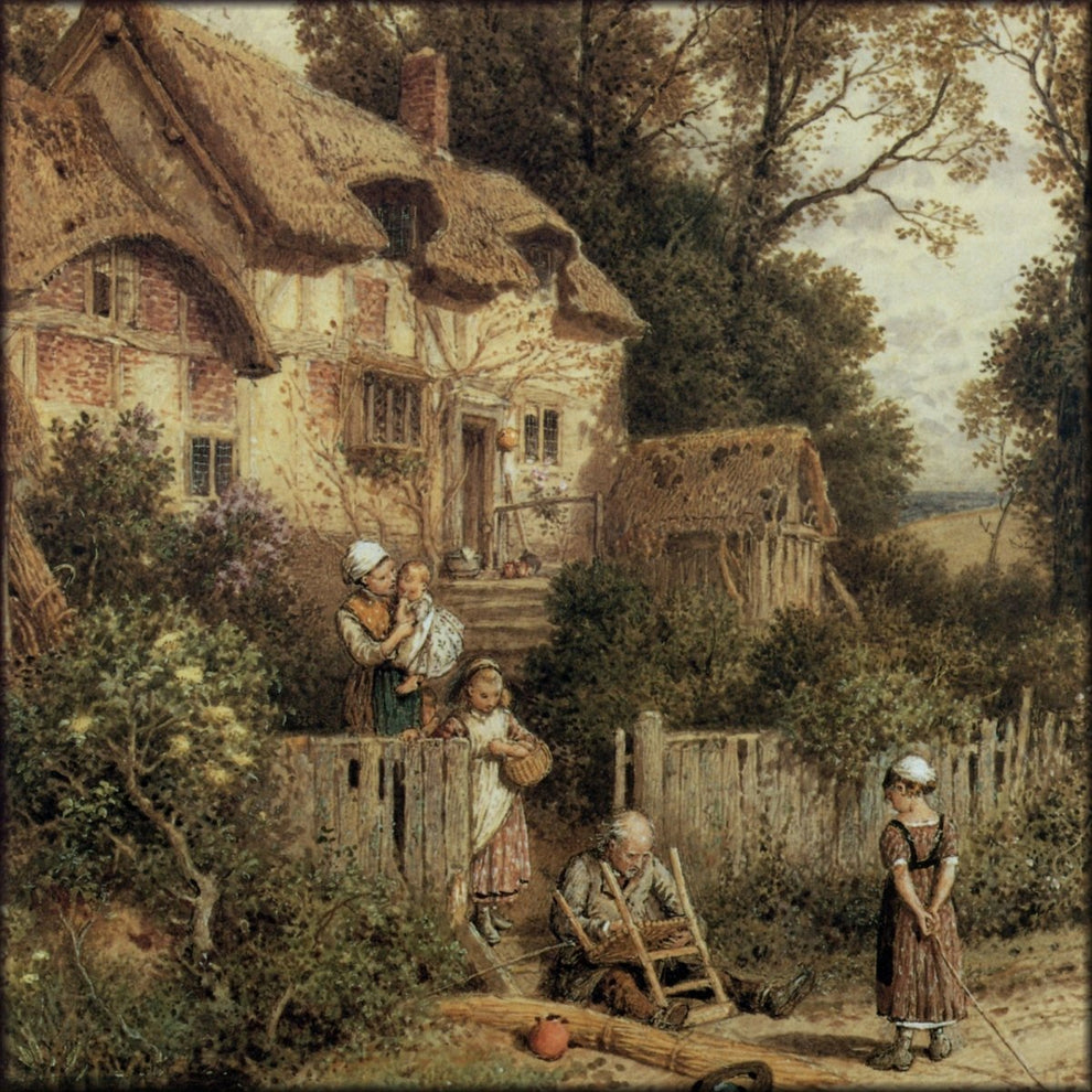 Myles Birket Foster (1825-1899) - The Chair Mender