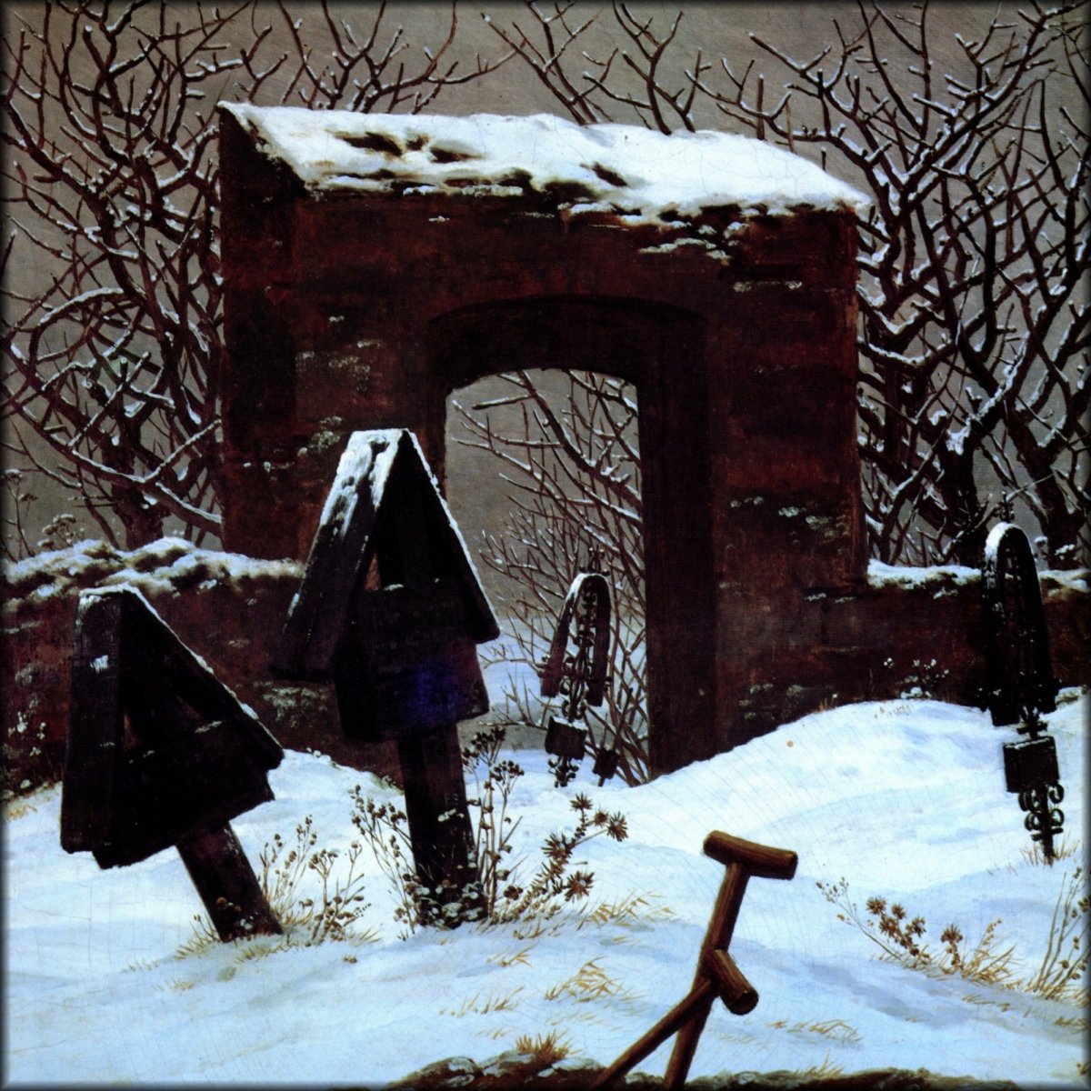Caspar David Friedrich (1774-1840) - Cemetery in the Snow 1826
