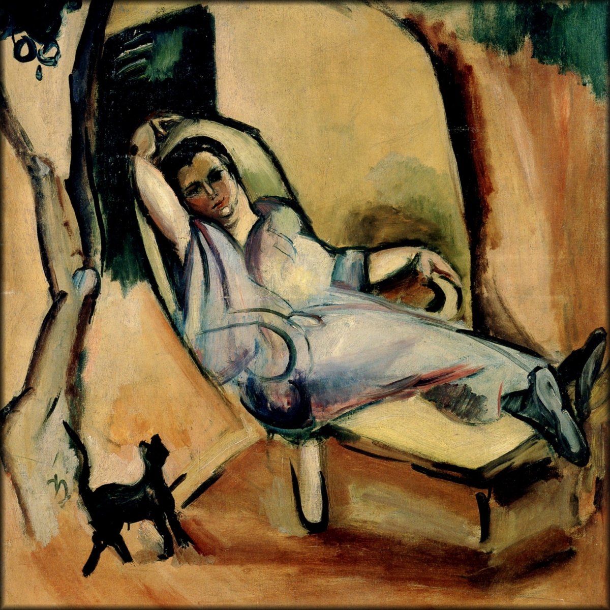 Othon Friesz (1879-1949) - Mme Friesz relaxing on her chaise longue ...