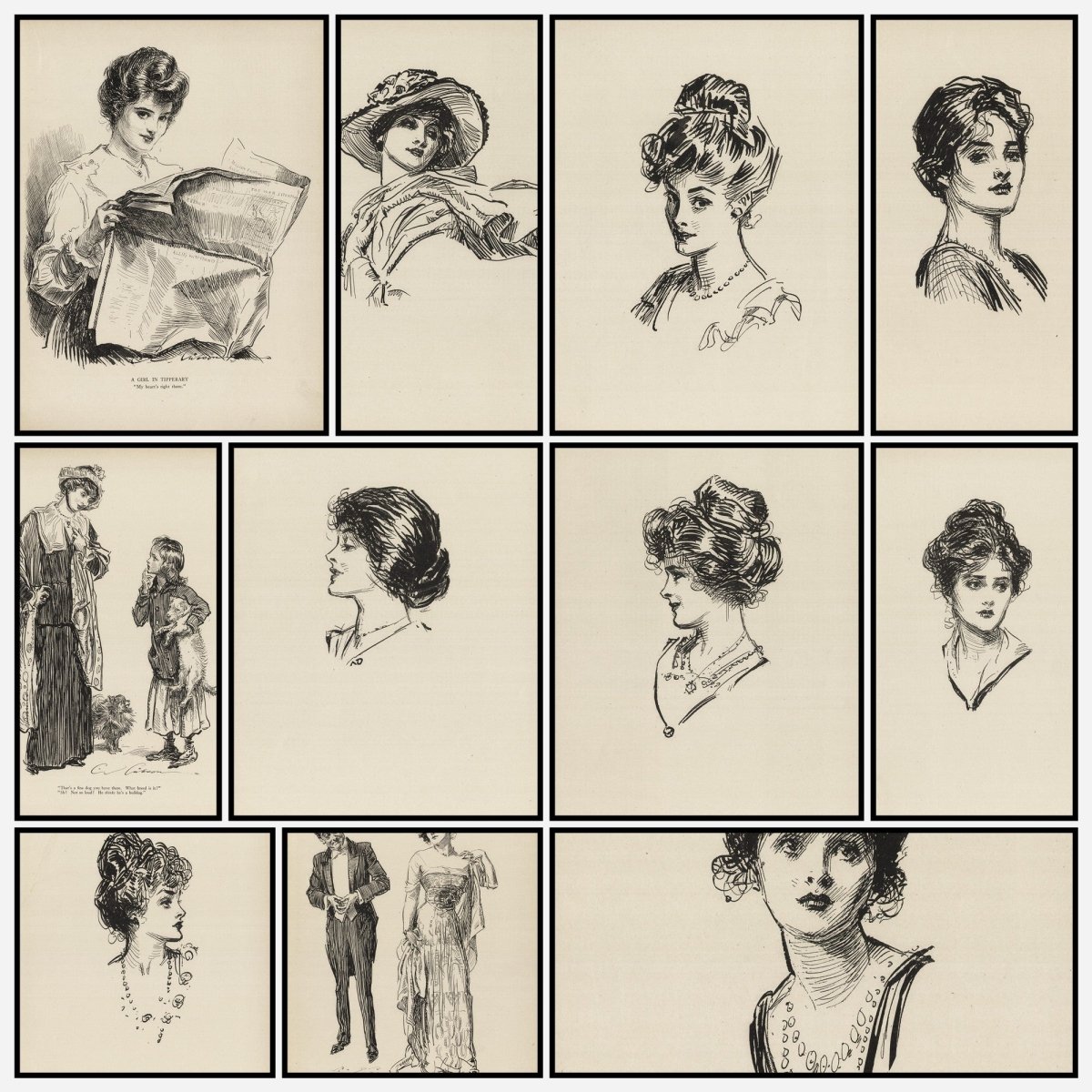 Charles Dana Gibson and Gibson Girls in the Public Domain