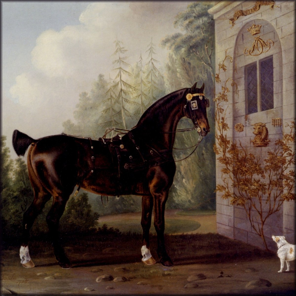 Thomas Gooch (1750-1802) - Lord Abergavenny's Dark Bay Carriage Horse 1785