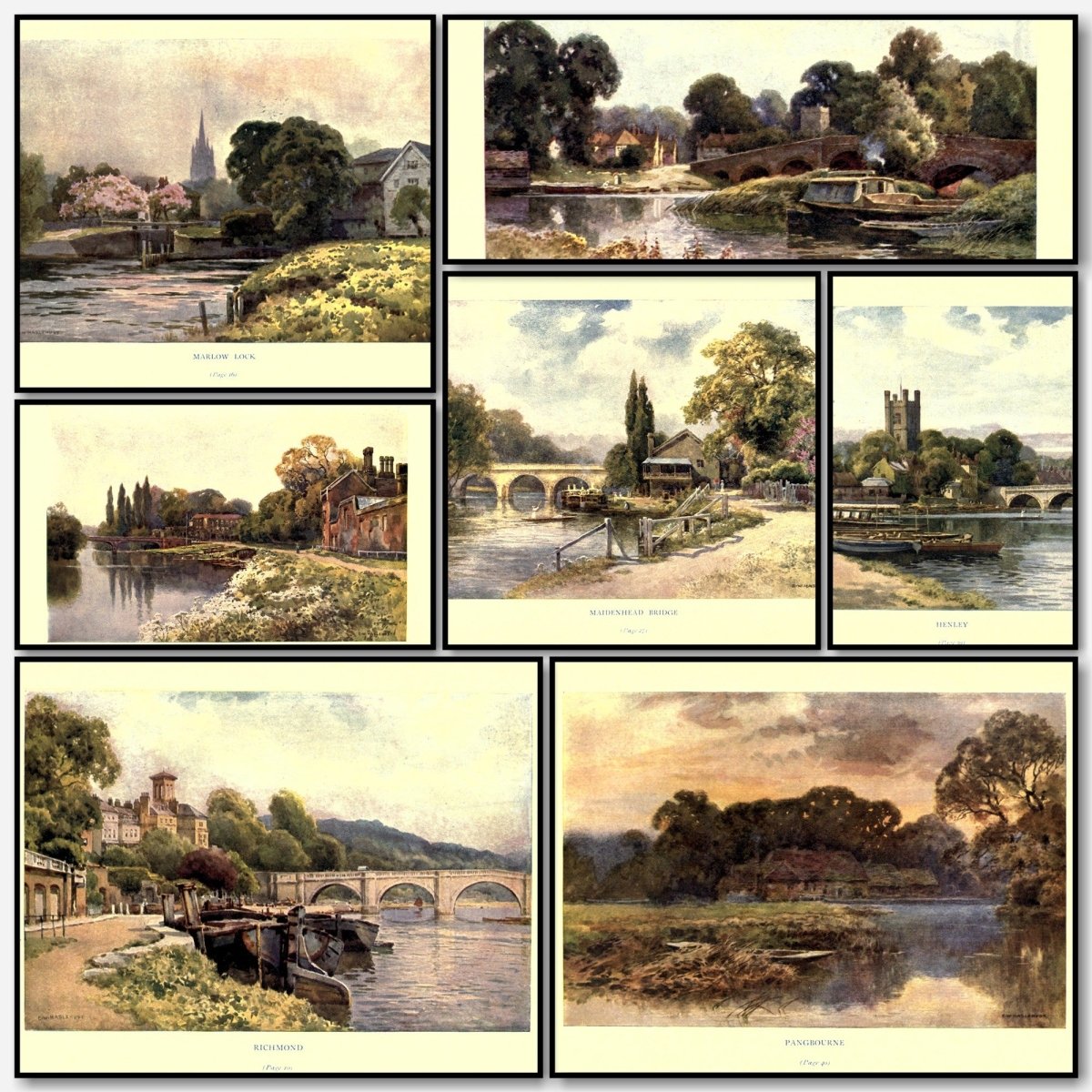 The Thames 1910 - Ernest Haslehust - 12 images