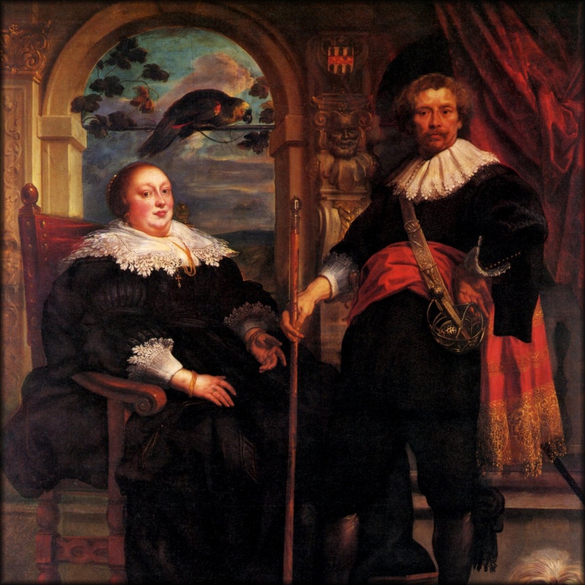 Jacob Jordaens (1593-1678) - Portrait of Govaert van Surpele and Wife ...