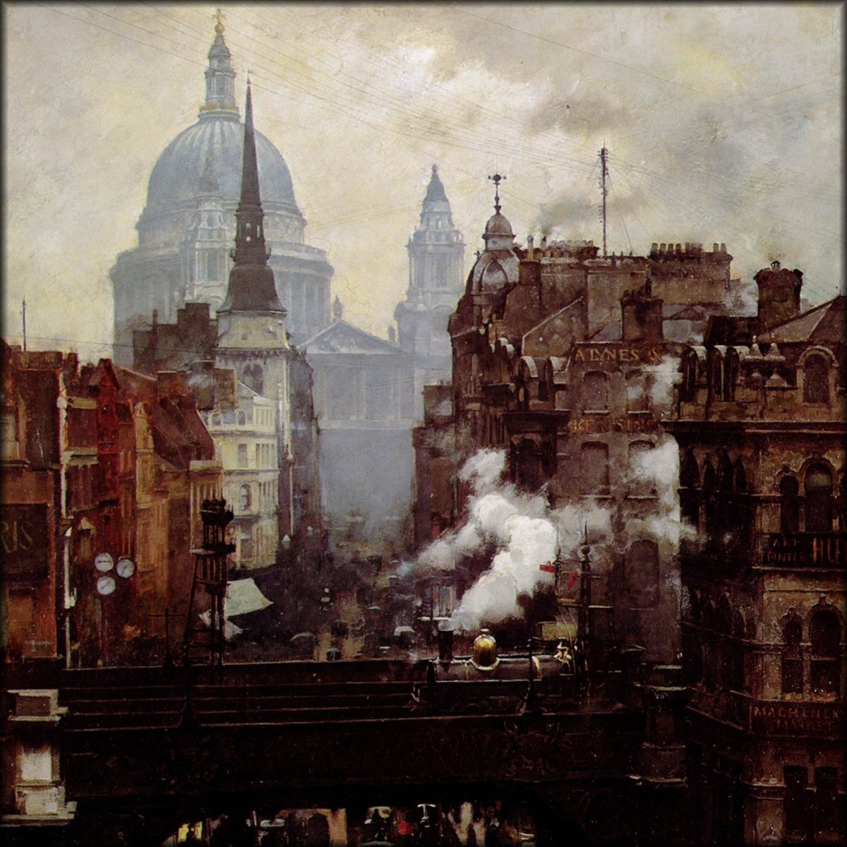 William Logsdail (1859-1944) - St Paul's and Ludgate Hill 1887