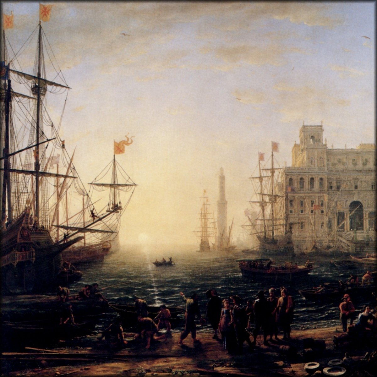 Claude Lorrain (1600-1682) - Port with Villa Medici 1637