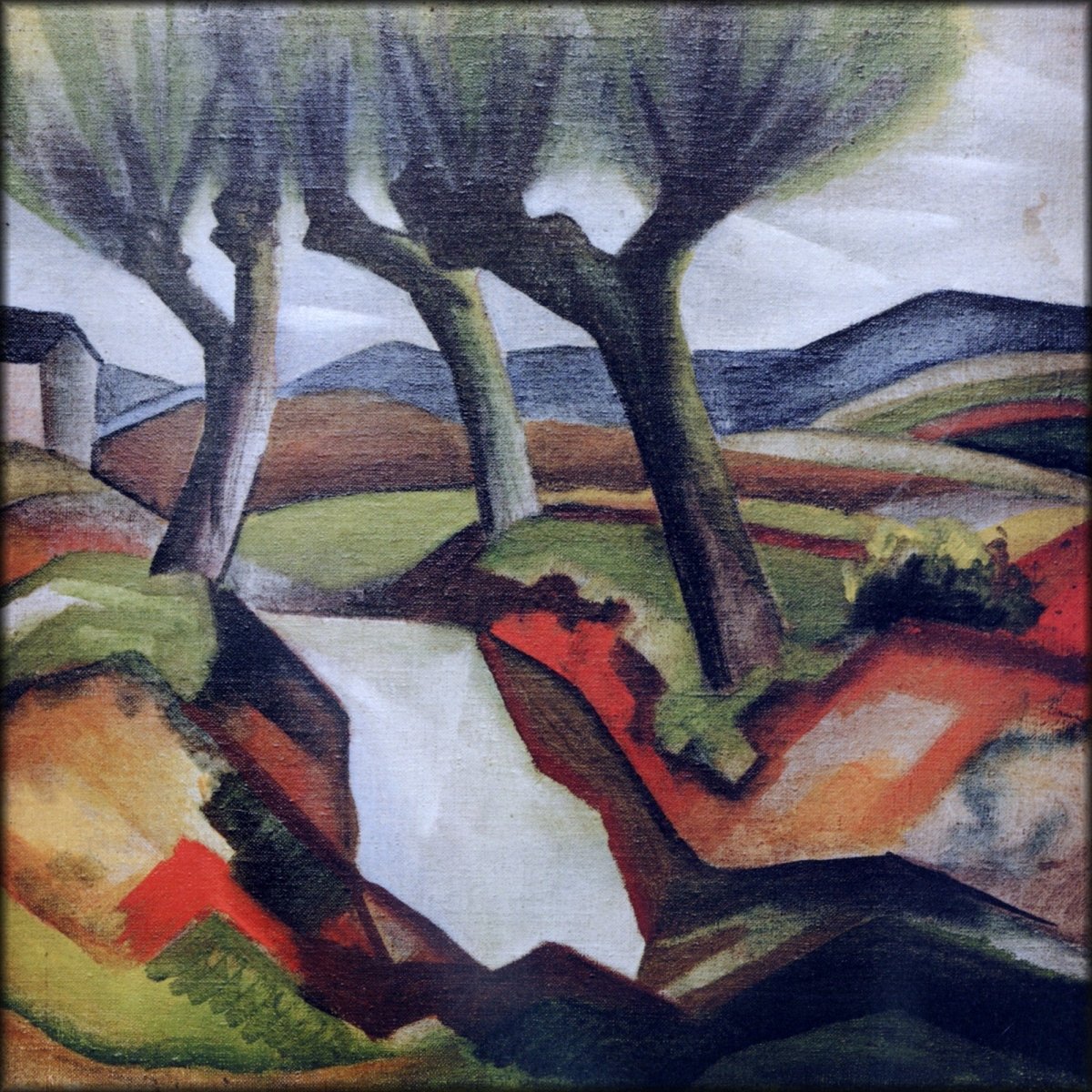 August Macke (1887-1914) - Landscape with Stream 1912