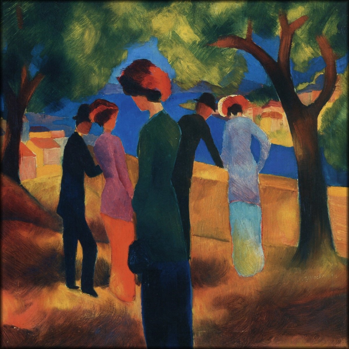 August Macke (1887-1914) - Woman in the Green Jacket 1913
