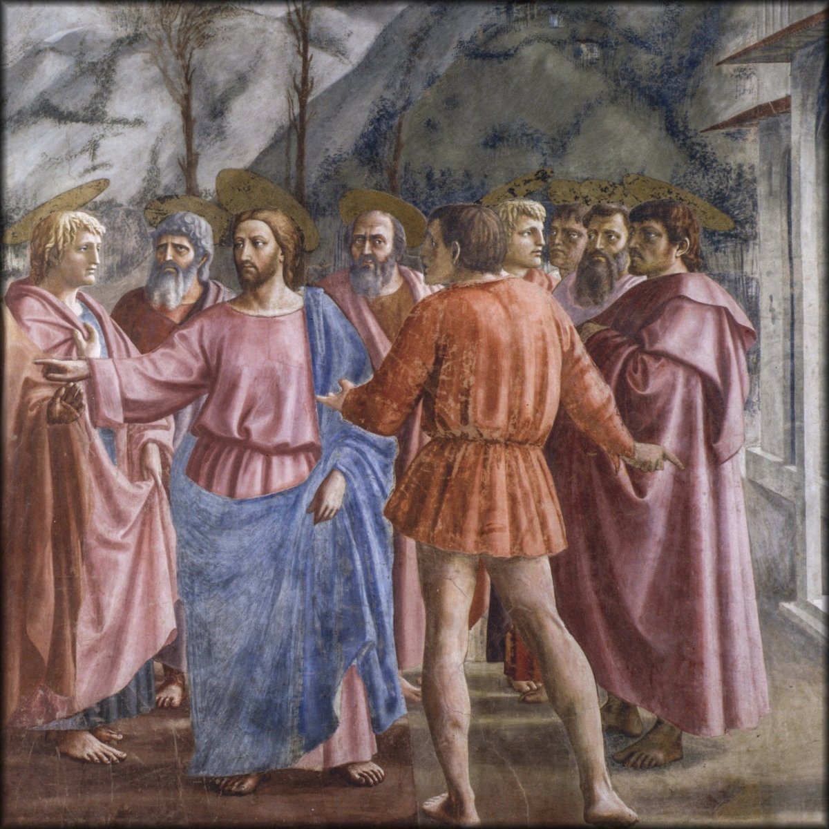 Masaccio (1401-1428) - The Tribute Money (from Brancacci fresco) c.142