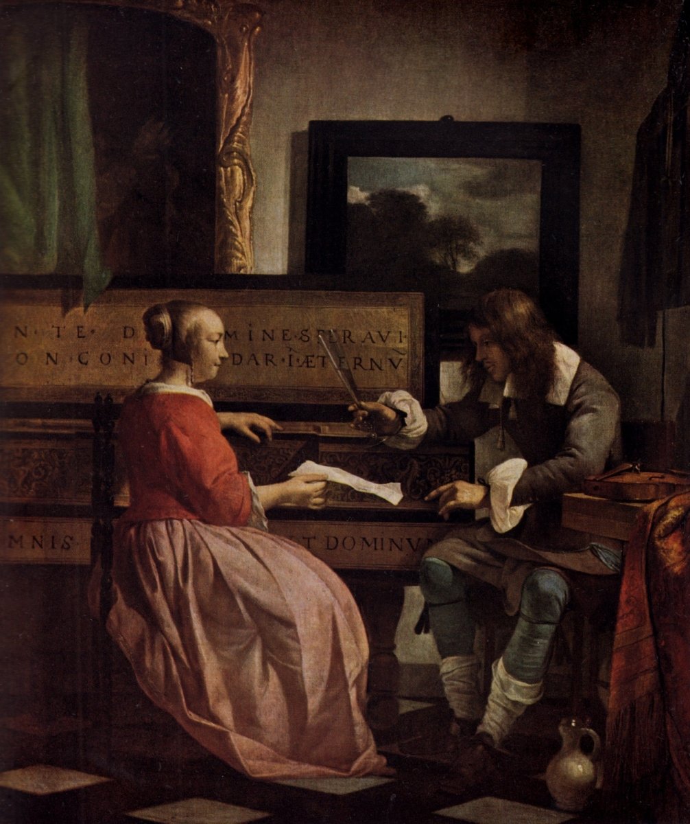 Gabriel Metsu (1630-1667) - The Music Lesson