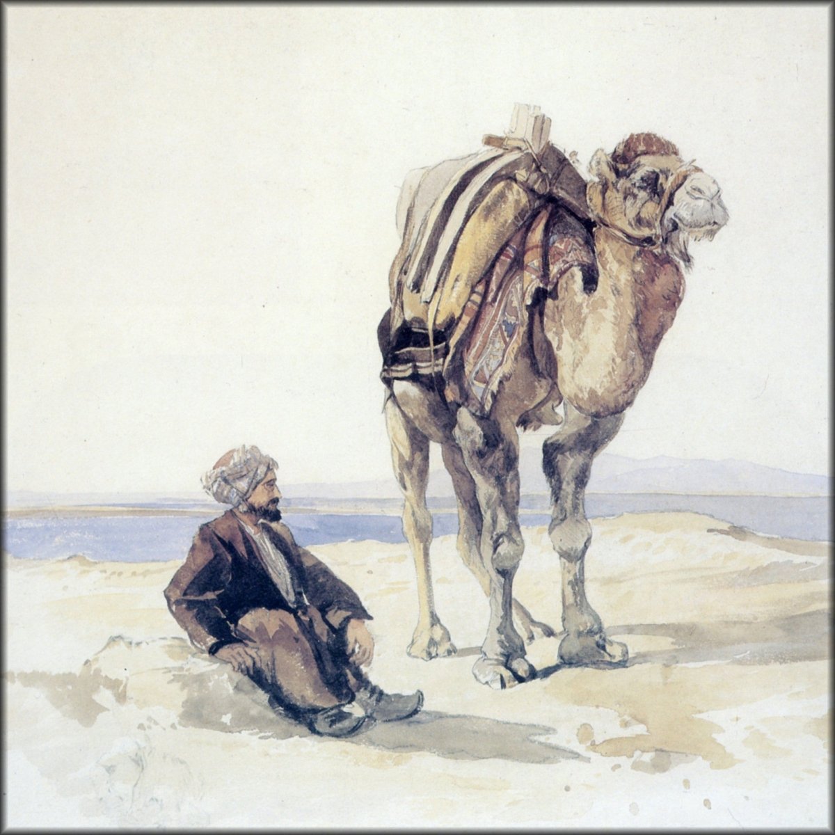 William James Müller (1812-1845) - A Turk Resting by his 69-year old ...