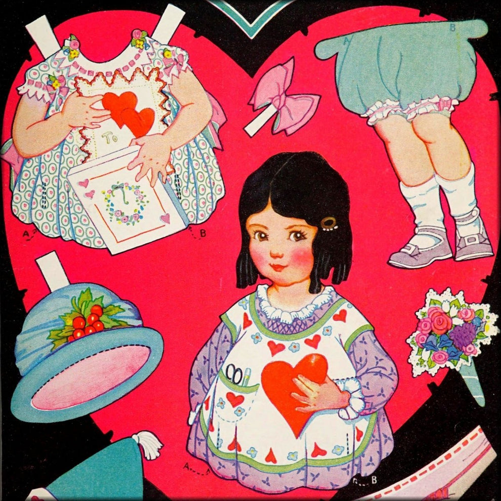 Paper Dolls Collection - 7 vintage images