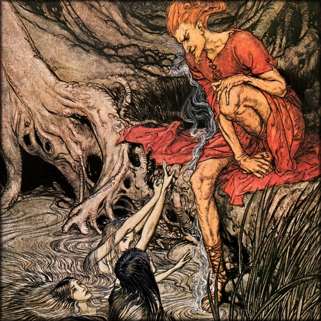 The Rhinegold & the Valkyrie, 1910 - Arthur Rackham