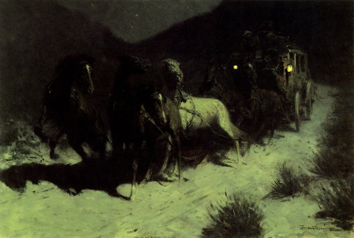 Frederic Remington (1861-1909) - A Taint in the Wind 1906