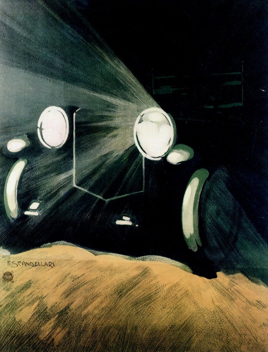 Ferruccio Scandellari (1882-1937) - Poster for Tudor Batteries c.1914