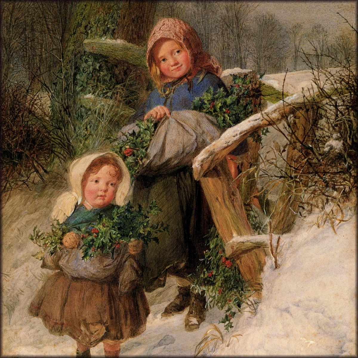 Frederic James Shields (1833-1911) - The Holly Gatherers 1858