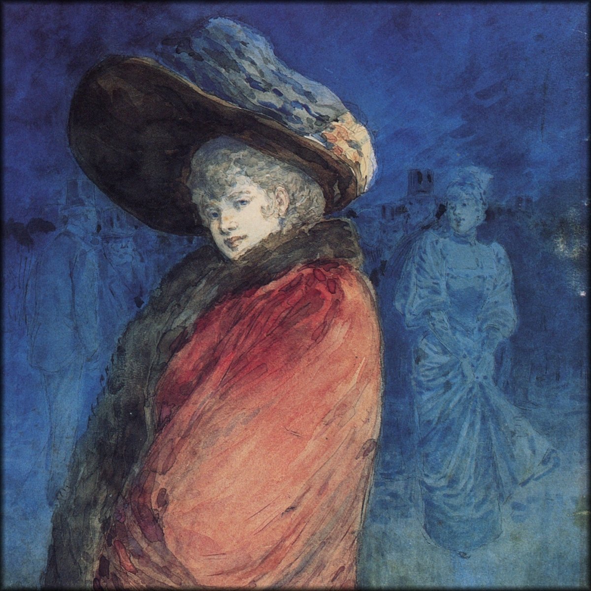 Henry Somm (1844-1907) - The Red Overcoat