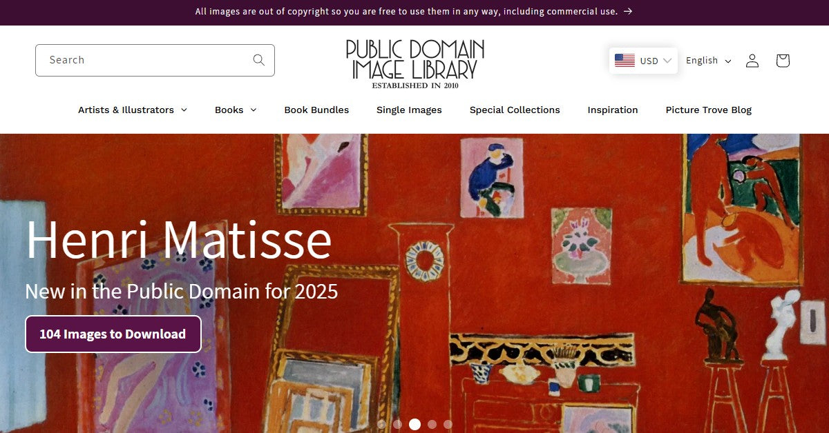 Public Domain Image Library - Out of Copyright Art Collections