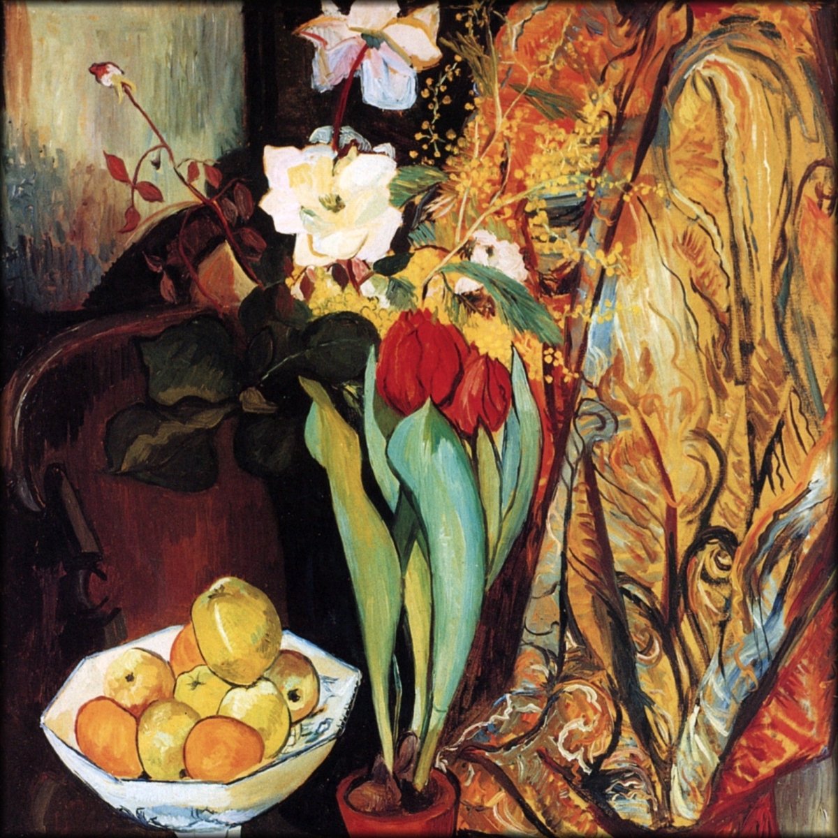 Suzanne Valadon (1865-1938) - Still life with tulips and bowl of fruit 1924