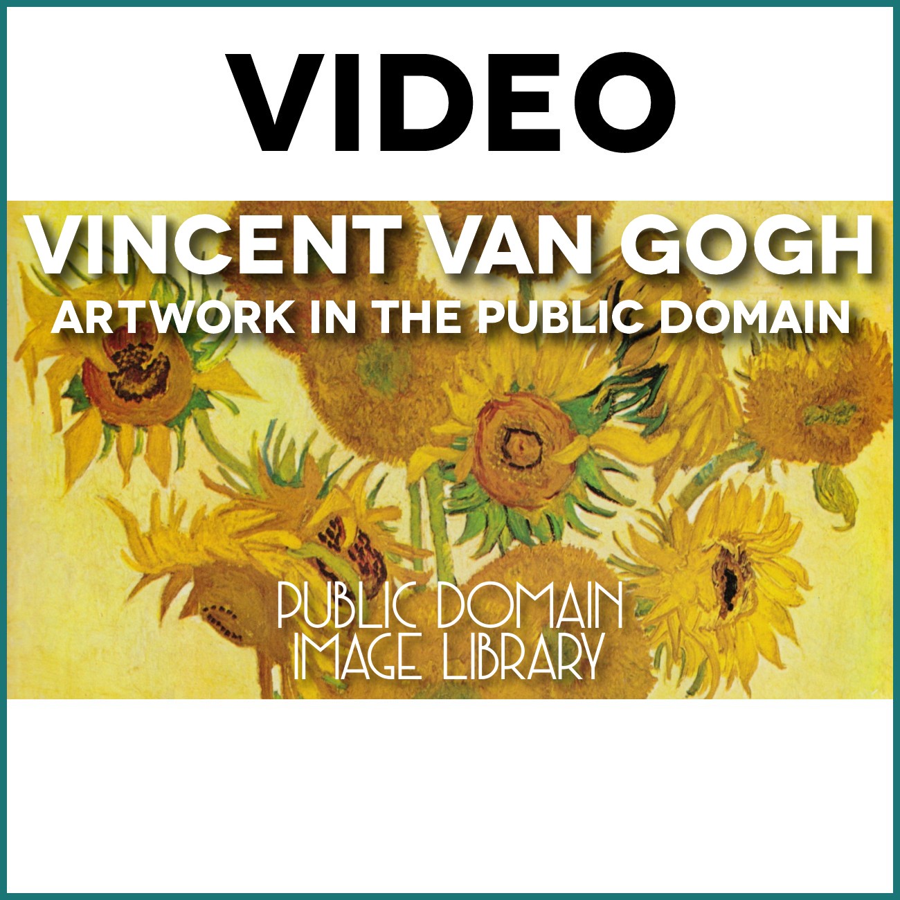 Van Gogh Public Domain Images including Sunflowers